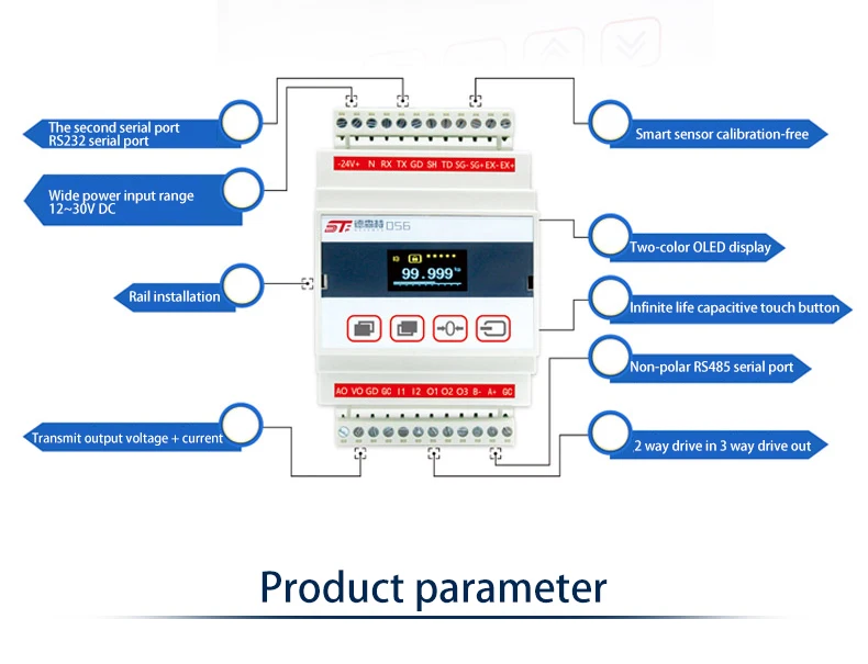 Load Cell Indicator Display Controller Digital Force Gauges Amplifier ...