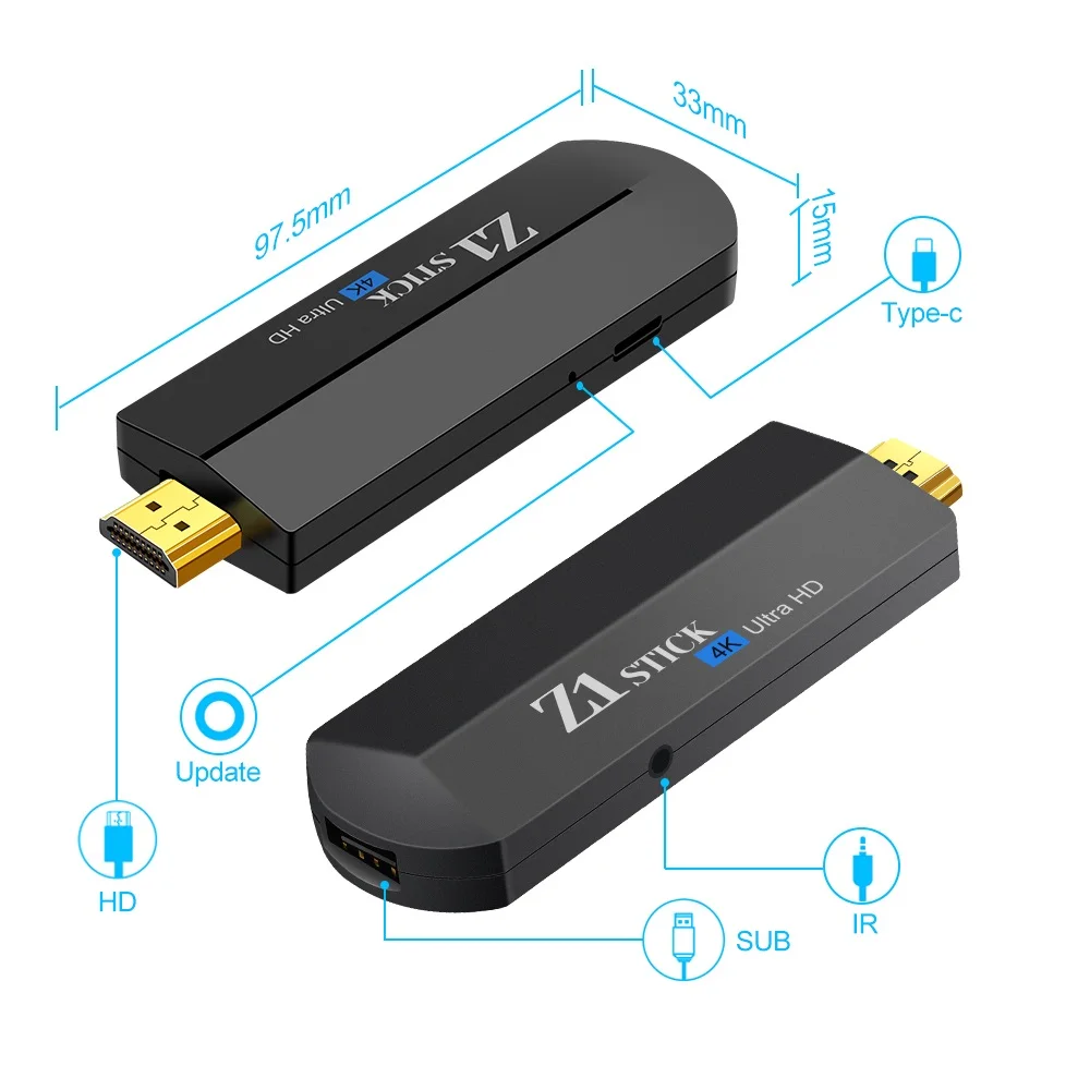 Super TV Box Z1 Stick - Android 10, 4K, and Voice Control