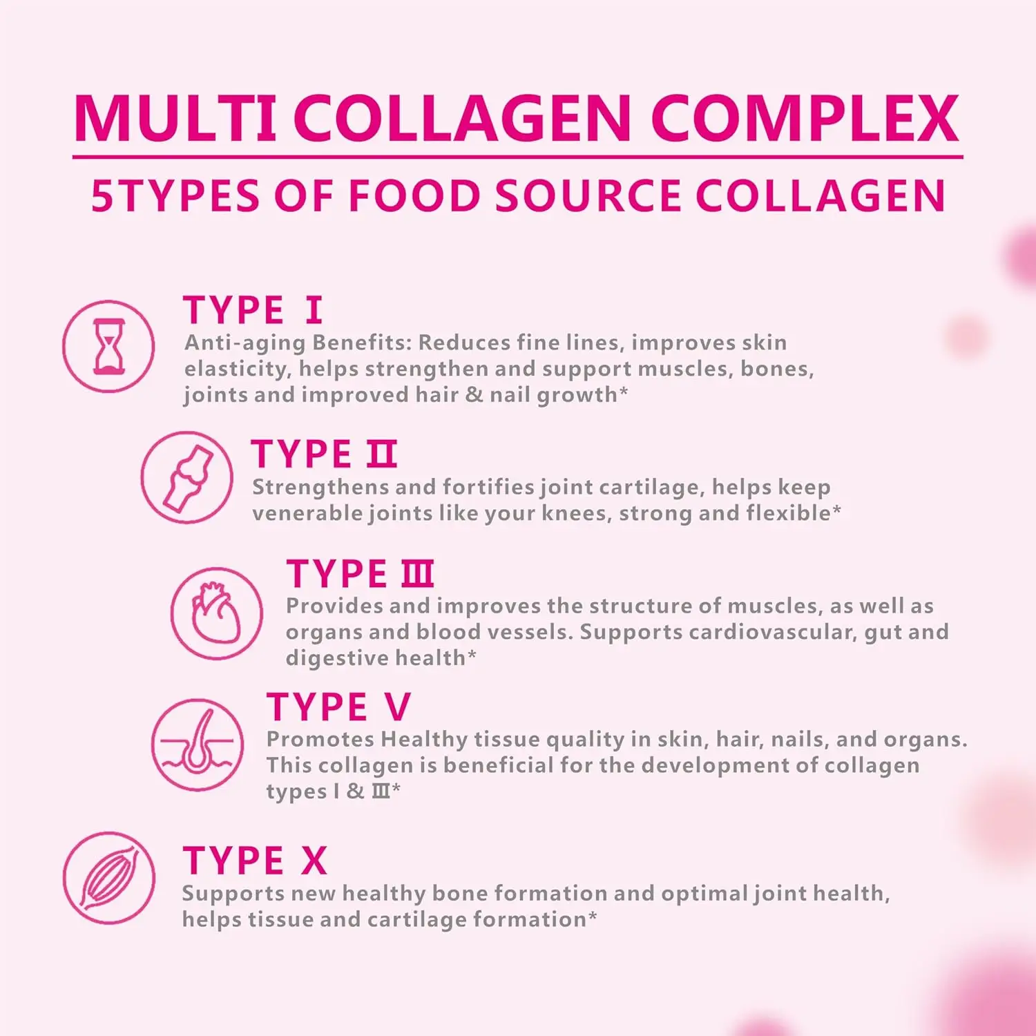 Multi-Collagen Peptide Complex Capsules Beauty Products for Women ...