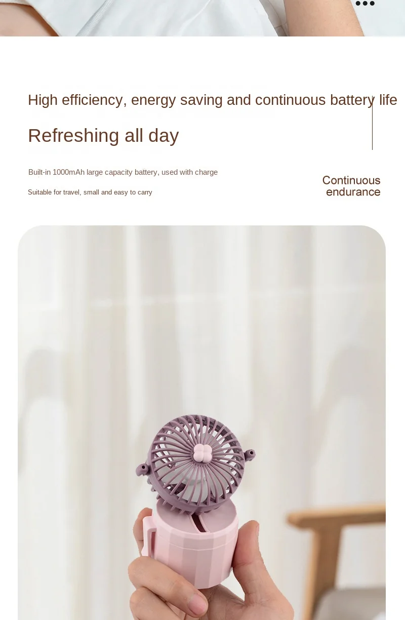 2023 Cartoon Handheld Fan Mini Usb Charging Small Fan Outdoor Portable ...