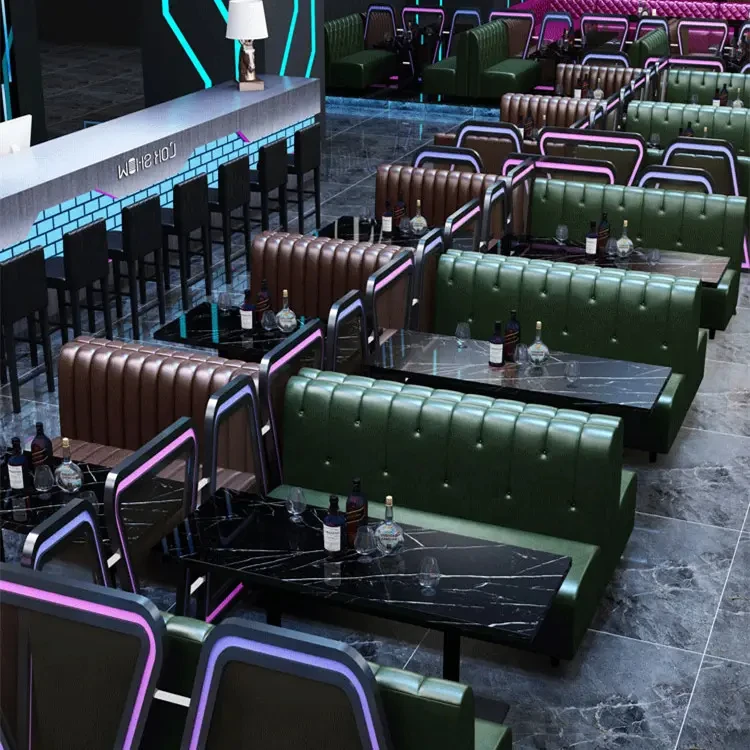 Curved Restaurant Booths Designs Wood Pu Leather U Shape Round Booth ...