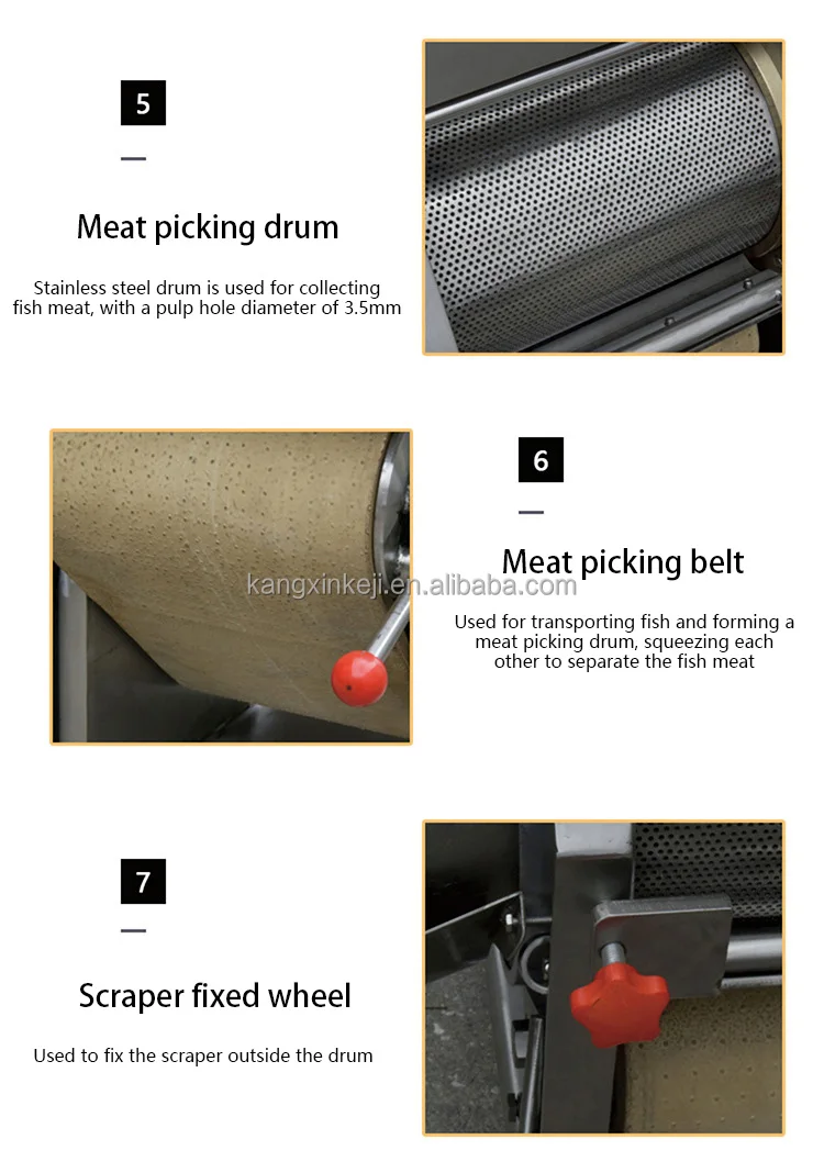 High Efficiency Fish Bone Meat Separator Peeler Shrimp Peeling Machine ...