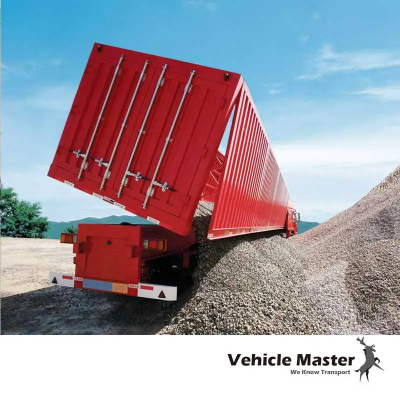 U Shape Hydraulic Cylinder Rear End Dump Tipping Tipper Sand Ore Dumper ...