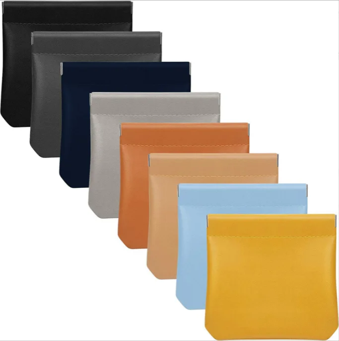 Custom Emboss Logo Closing Magnet Pu Leather Gift Watch Pouch Small ...