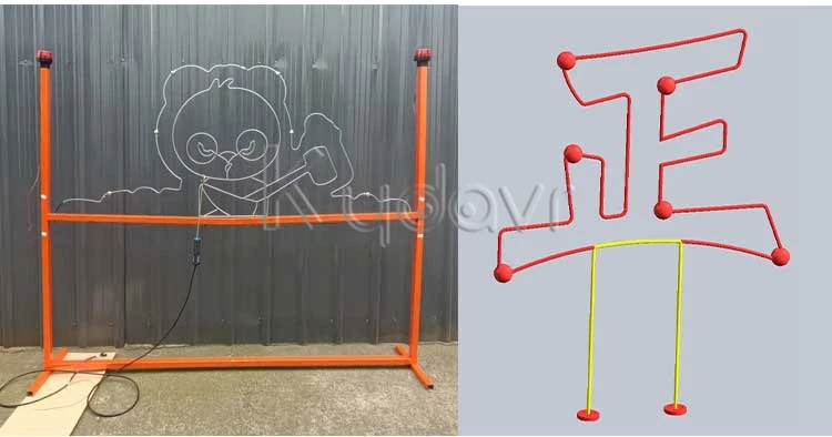 Amusement Park Custom Giant Electric Stalls Steady Hand Challenge
