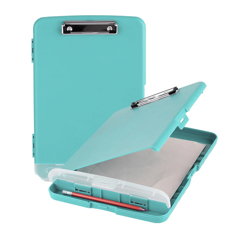 Praise Teal Plastic Storage Clipboard With Pen Holder Storage ...