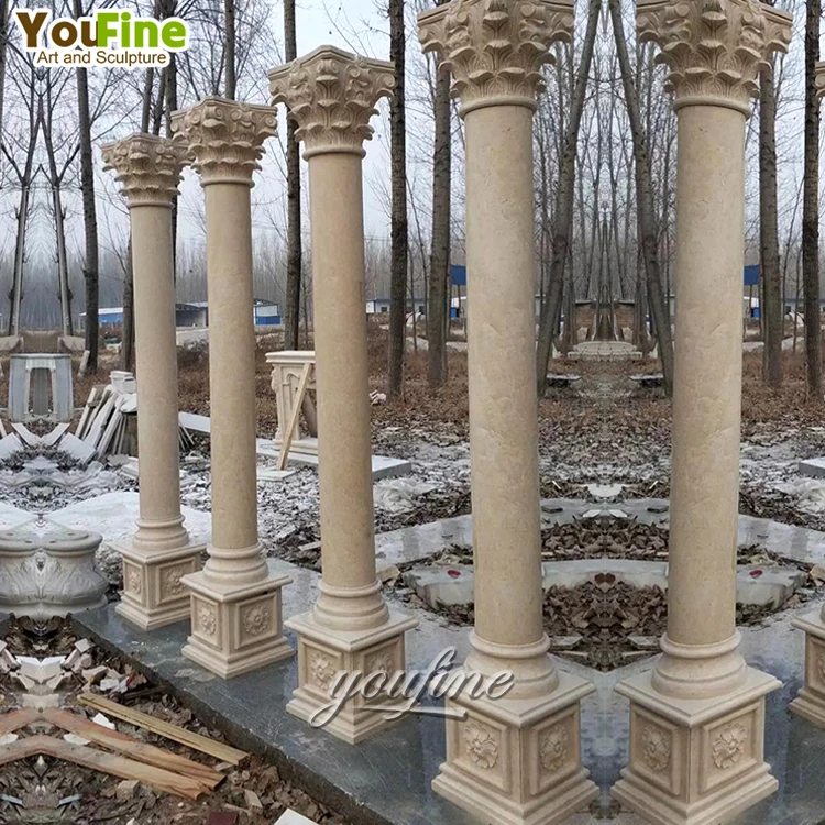 Roman Style Carved Marble Porch Columns for Decoration