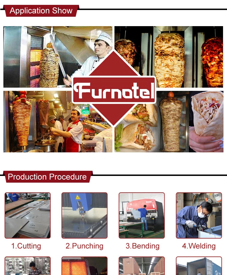 8 Burners Chicken Shawarma Toaster Grill BBQ Machine Price Gas for Sale