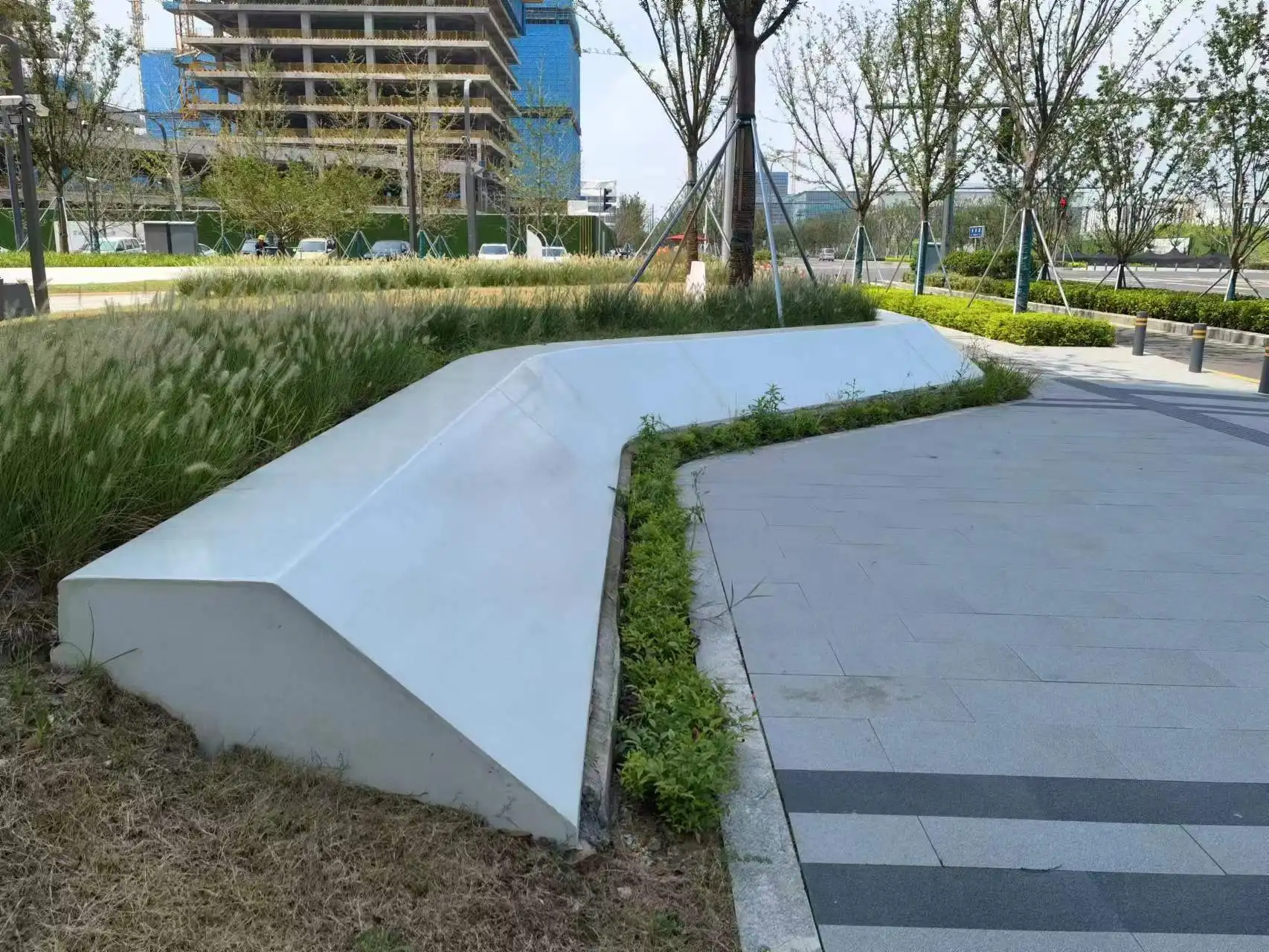Uhpc Irregular Tree Pool Stool Grc Plain Concrete Slab Circular Step ...