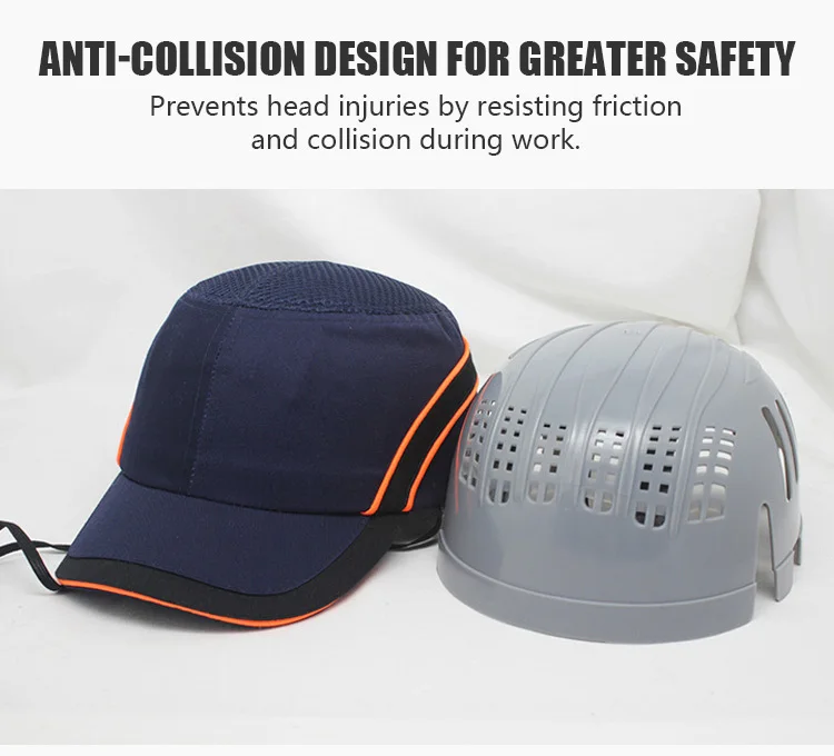 Customized Logo Supported Bump Cap Work Safety Helmets Hard Hats For ...