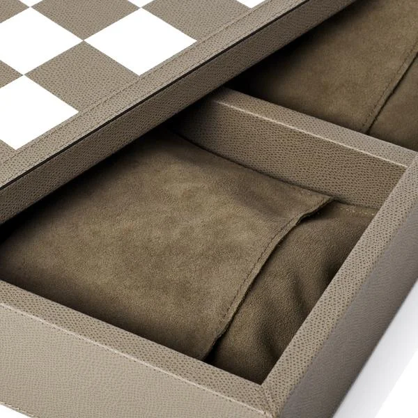 Custom Pu Leather Chess Games Chessboard Game Set With Wood Chess ...