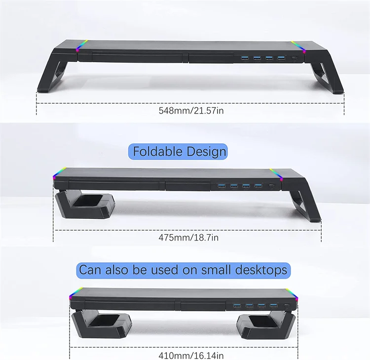 Adjustable Portable Monitor Stand Foldable Screen Monitor Stand Rgb ...