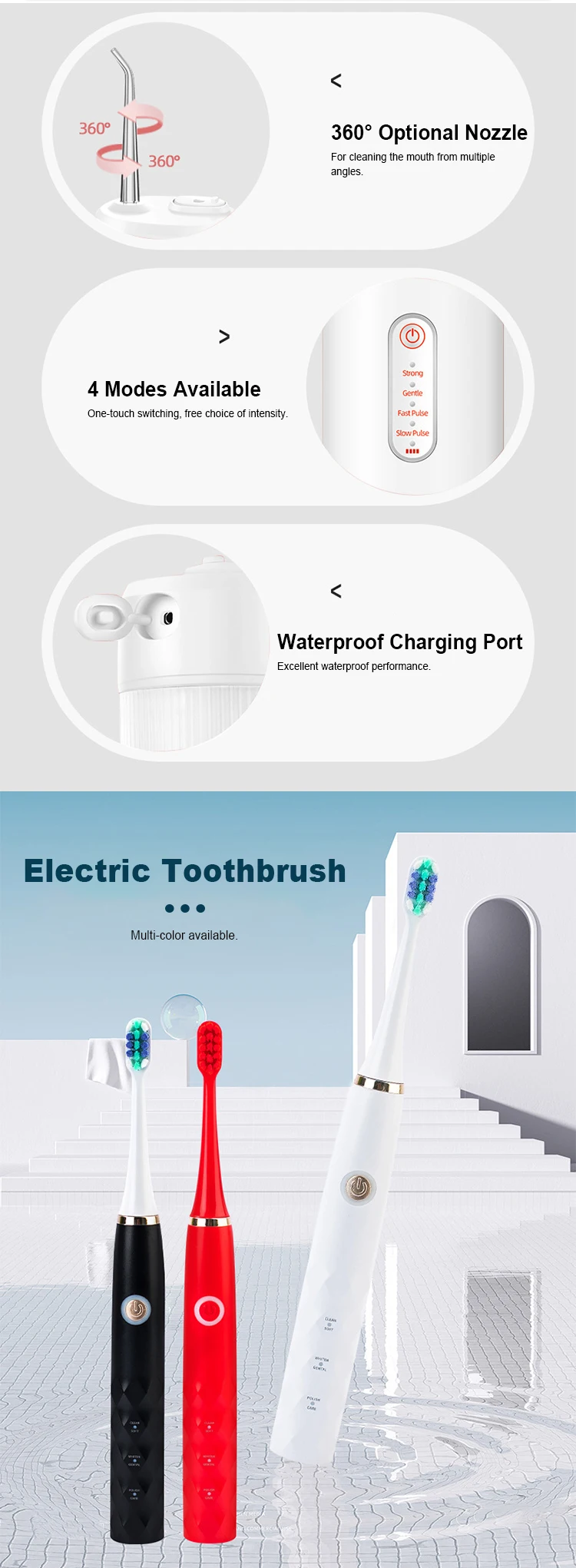 Promotional Business Gift Set Electric Toothbrush Water Dental Flosser ...
