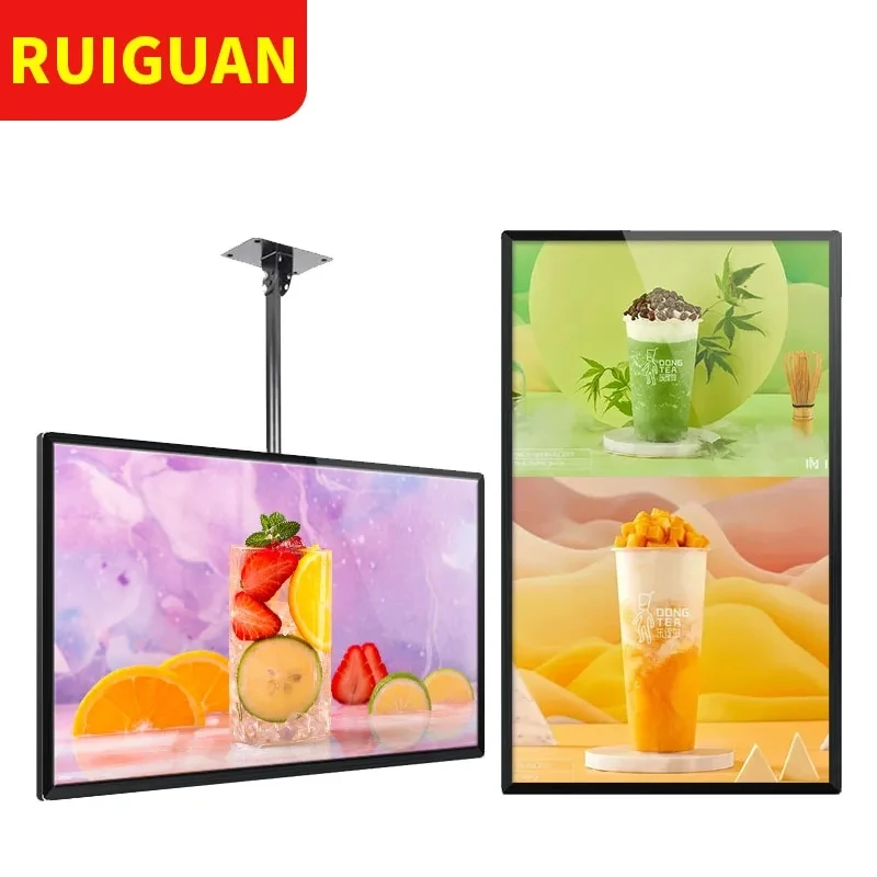 43 Inch Indoor Tv Hanging Menu Board Mount Android Internet Advertising ...