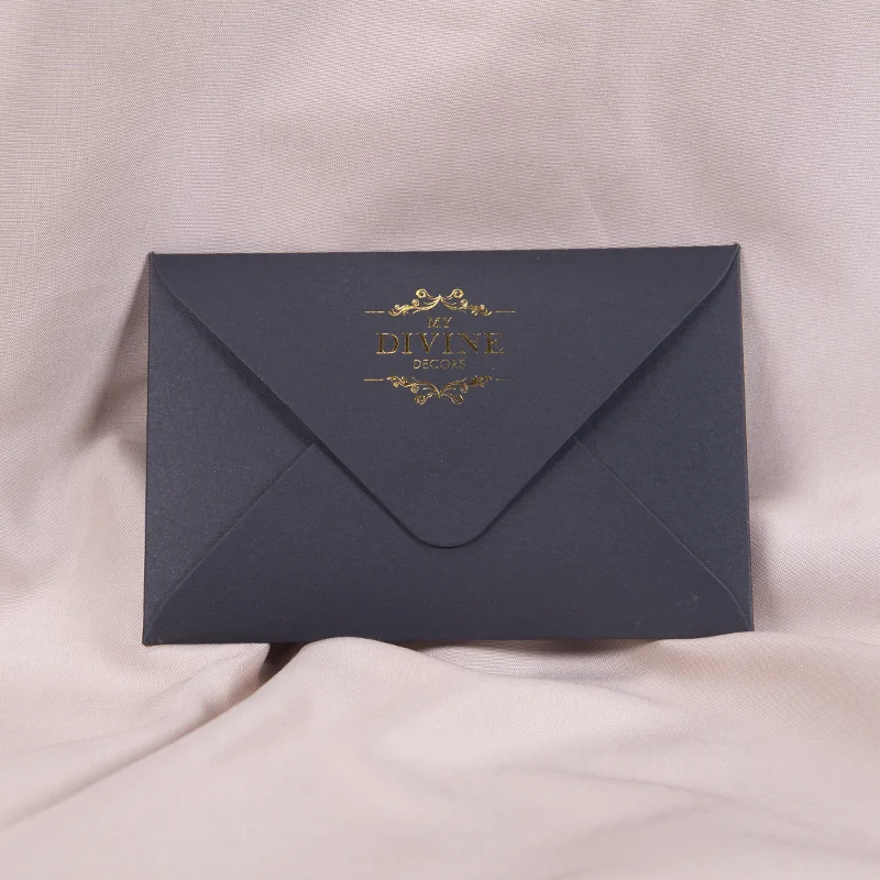 Envelope Manufacturers Custom Logo Gold Foil Luxury Envelope Packaging ...