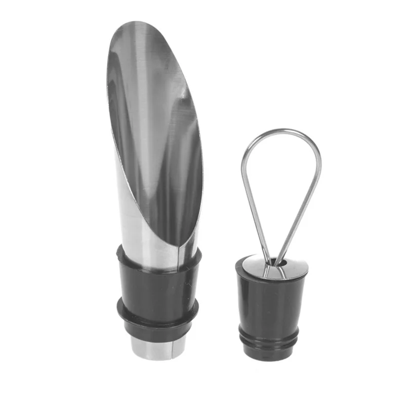 Bar Kitchen Accessories Whisky Bottle Stopper Set Stainless Steel Wine ...