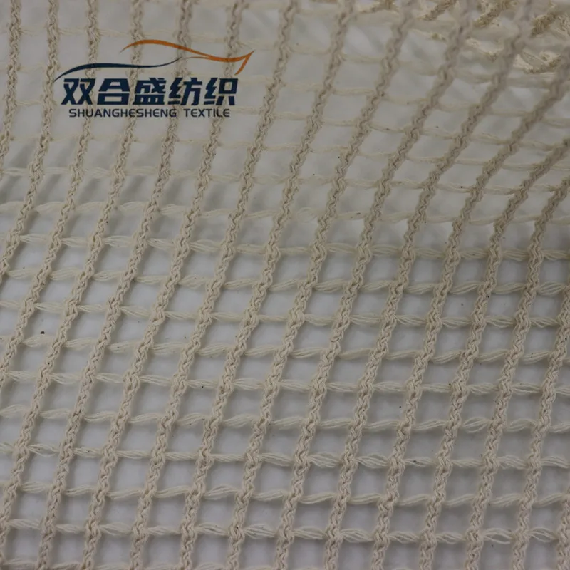 150gsm square Mesh Fabric Recycled Produce Organic Cotton Mesh Bags for ...