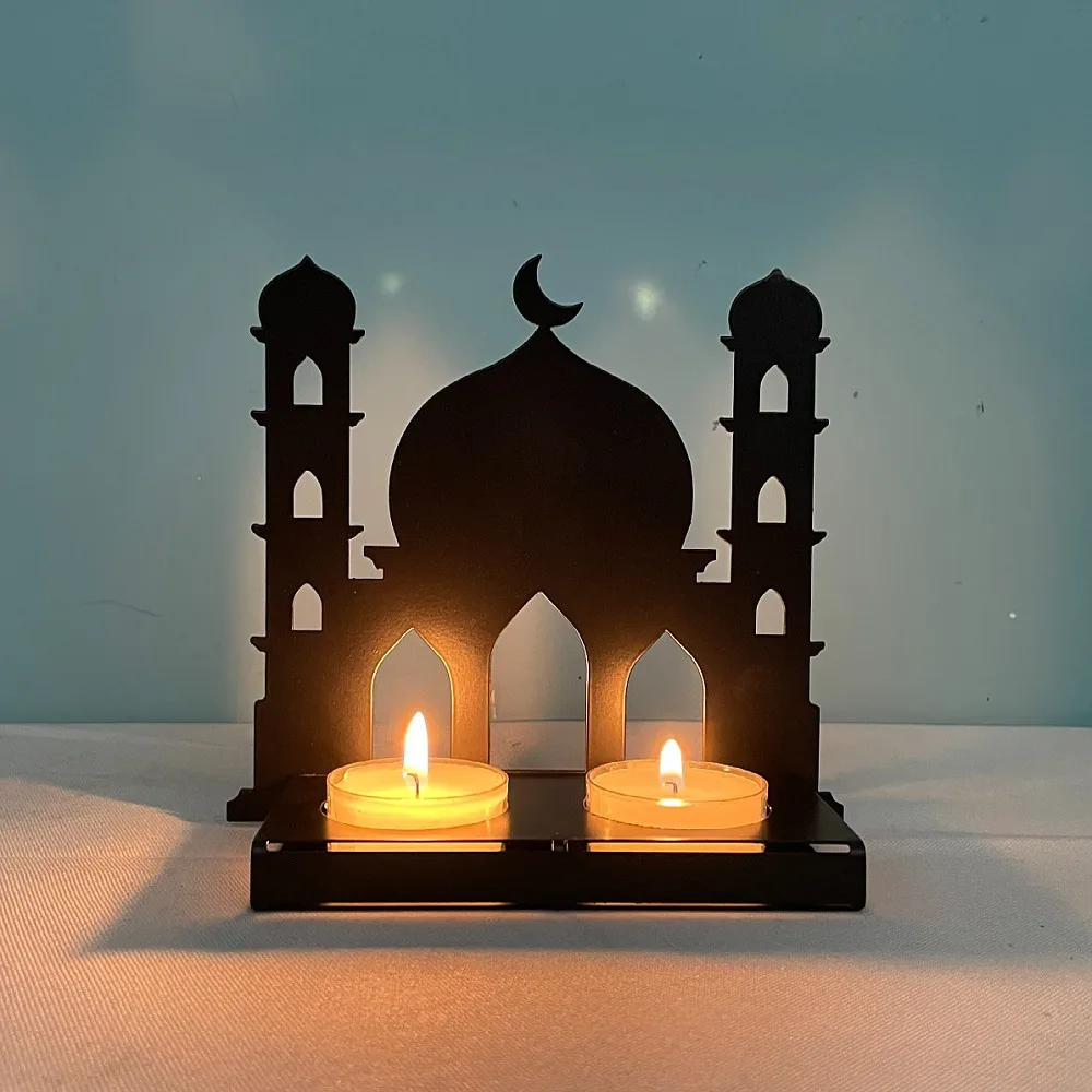 Mosque Castle Eid Candlestick Candle Light Tray Ramadan Decoration ...