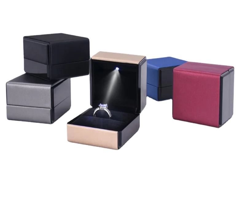 Custom Led Light Jewelry Box Luxury Wedding Box With Led Light High ...