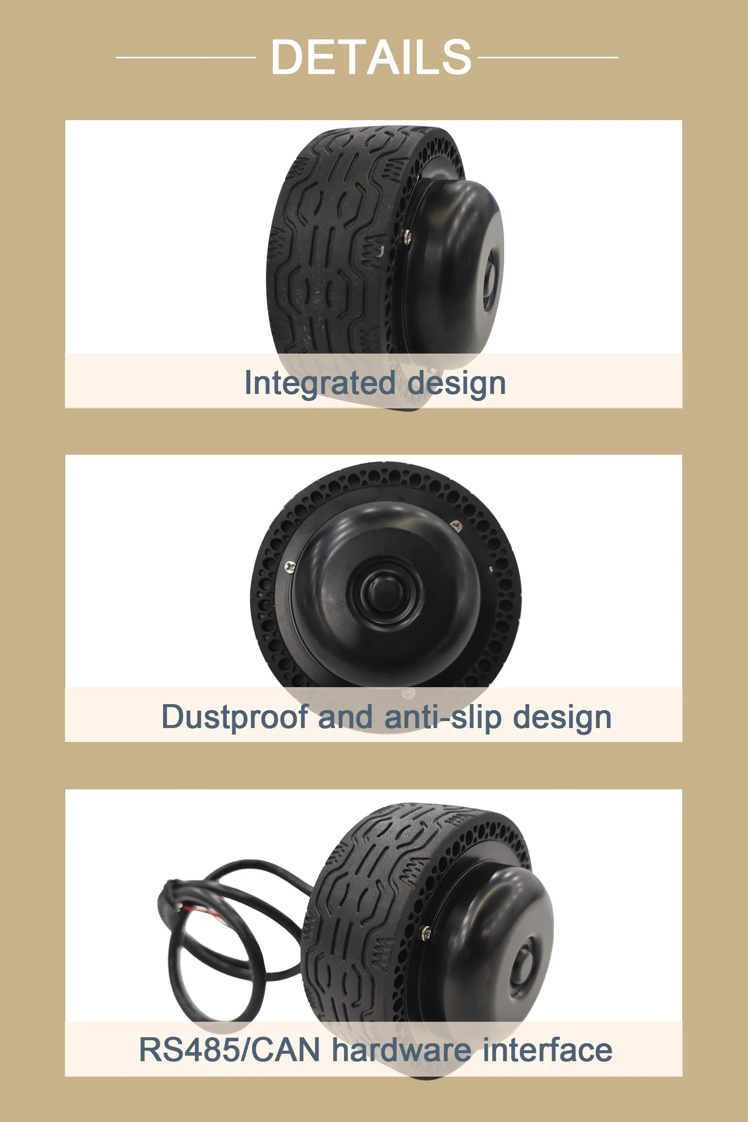 TZBOT Compact AGV Drive System Wheelchair Servo Motor Hub with 60kg ...