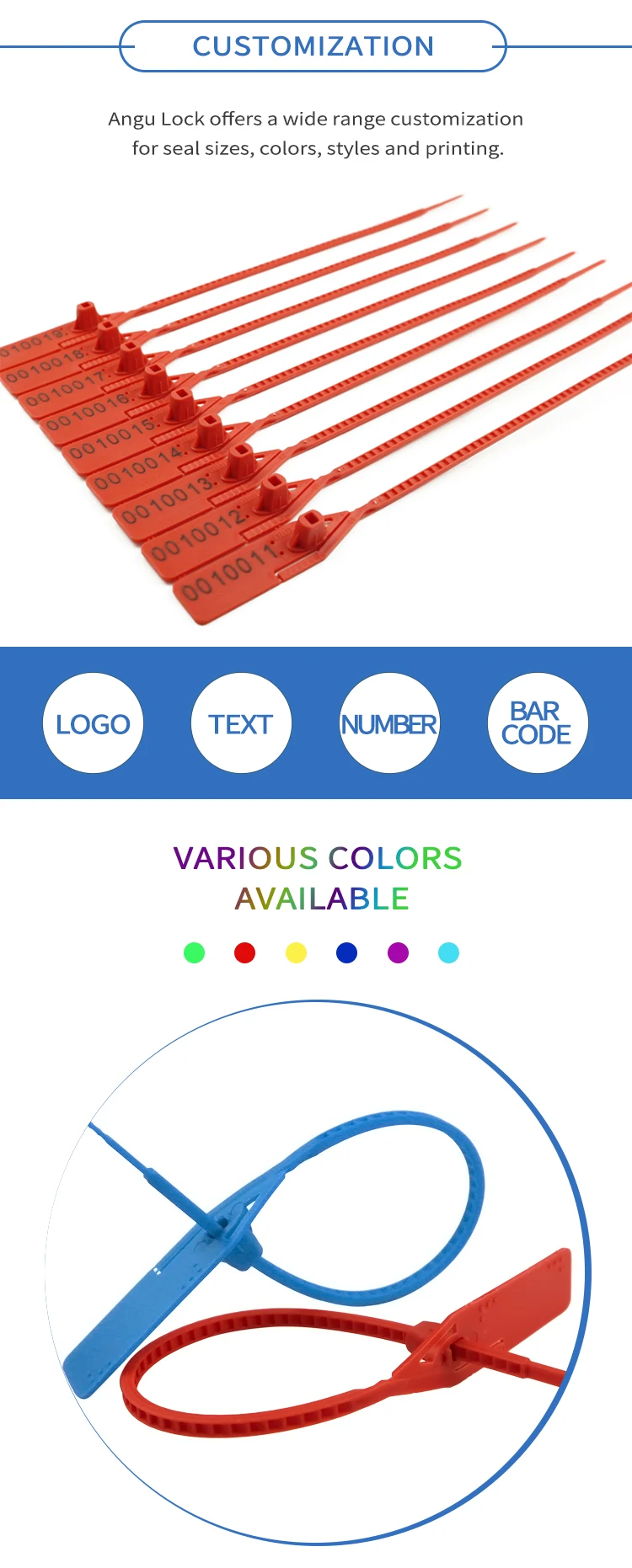 Ag 024 Clinical Waste Management Plastic Seal Strip Security Tag Tear ...