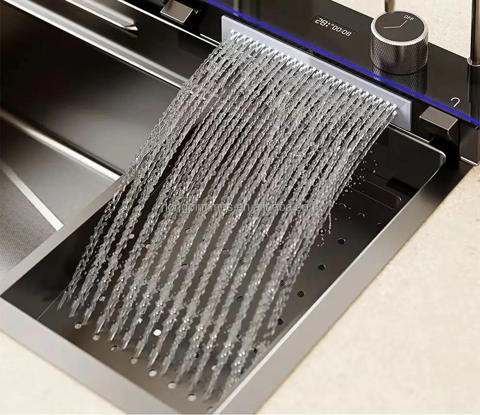 Complete Whole Set Waterfall Kitchen Sink Big Single Bowl With Dish ...