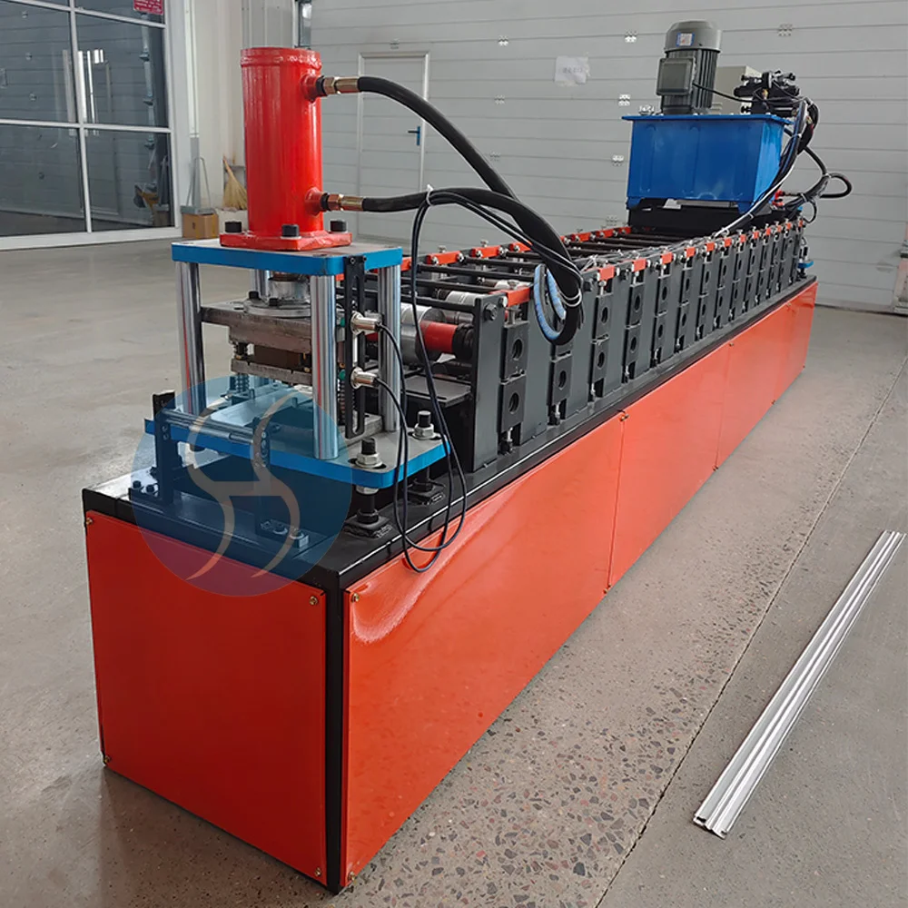 Supermarket Storage Shelves Beam Column Shelf Making Machine Metal Frame Vertical Roll Forming ...