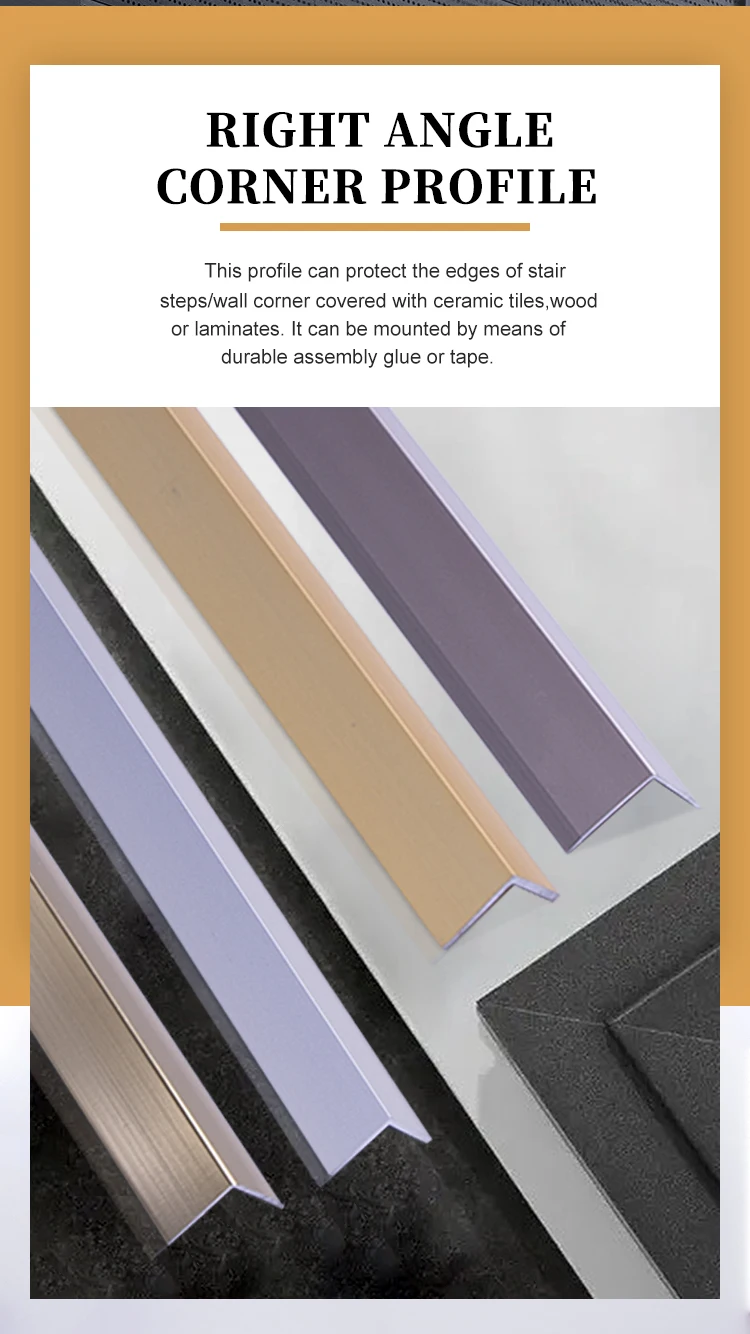 Wholesale Custom Polished Aluminum L Angle Tile Trim Modern Design ...