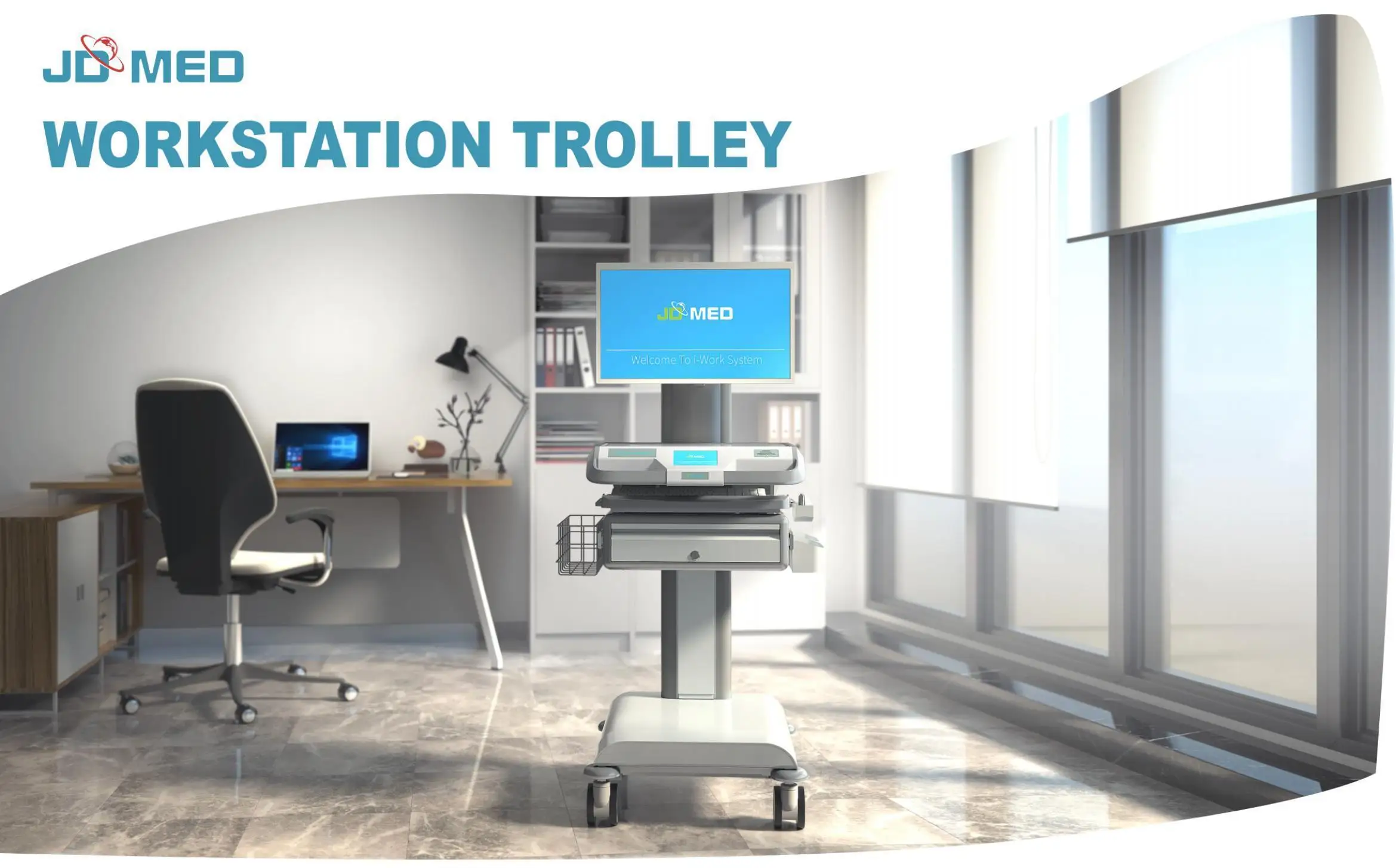 Mobile Workstation Laptop Trolley Hospital Medical Information Computer ...