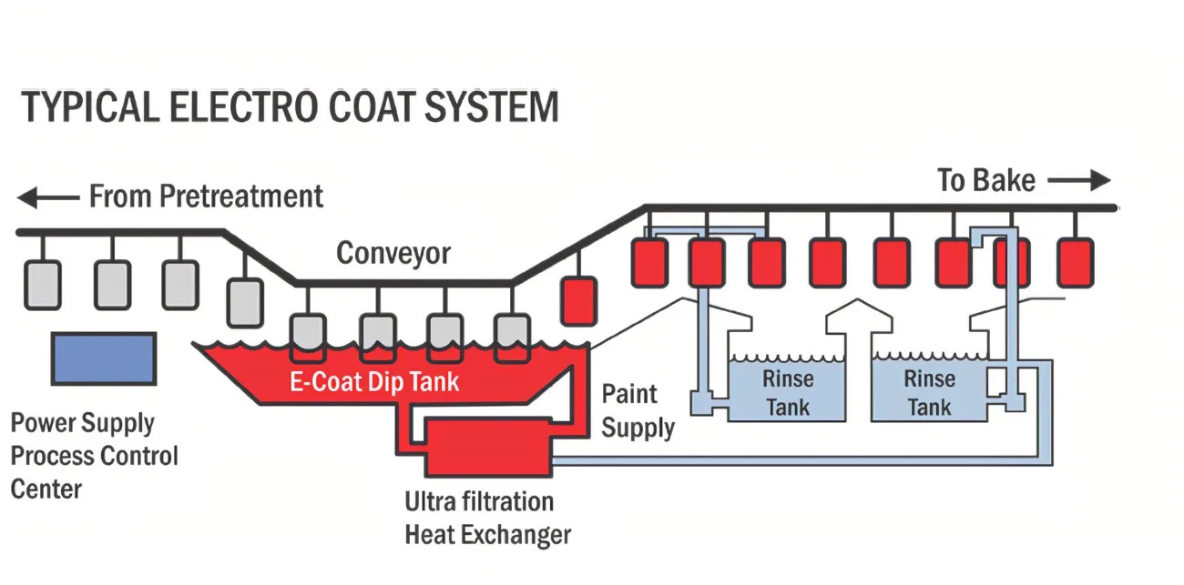 Automatic Condenser Cathodic E-Coat Painting Line Electrophoresis ...