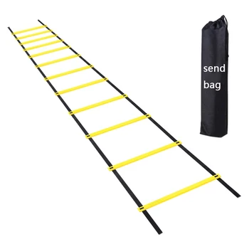 Zjfit Adjustable Training Speed Ladder Agility Ladder With Black Carry ...