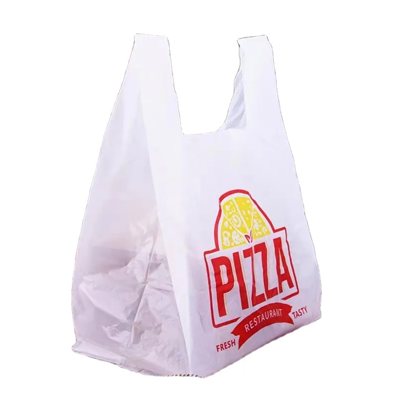 Custom Logo Durable Carrier - Fast Food Plastic Bags