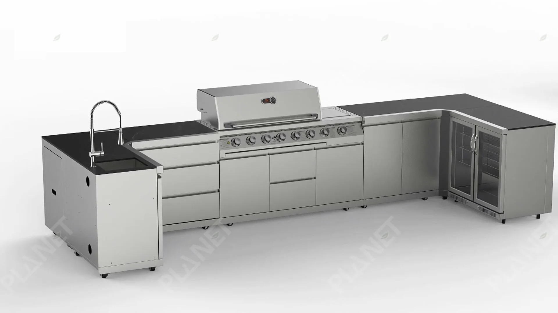 Hot Selling New Commercial Bbq Grill Cabinet Island All-in-one ...