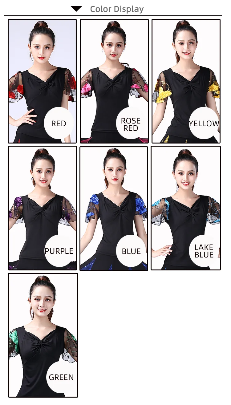 Venta al por mayor de fábrica, Tops de baile latino para mujeres y ...