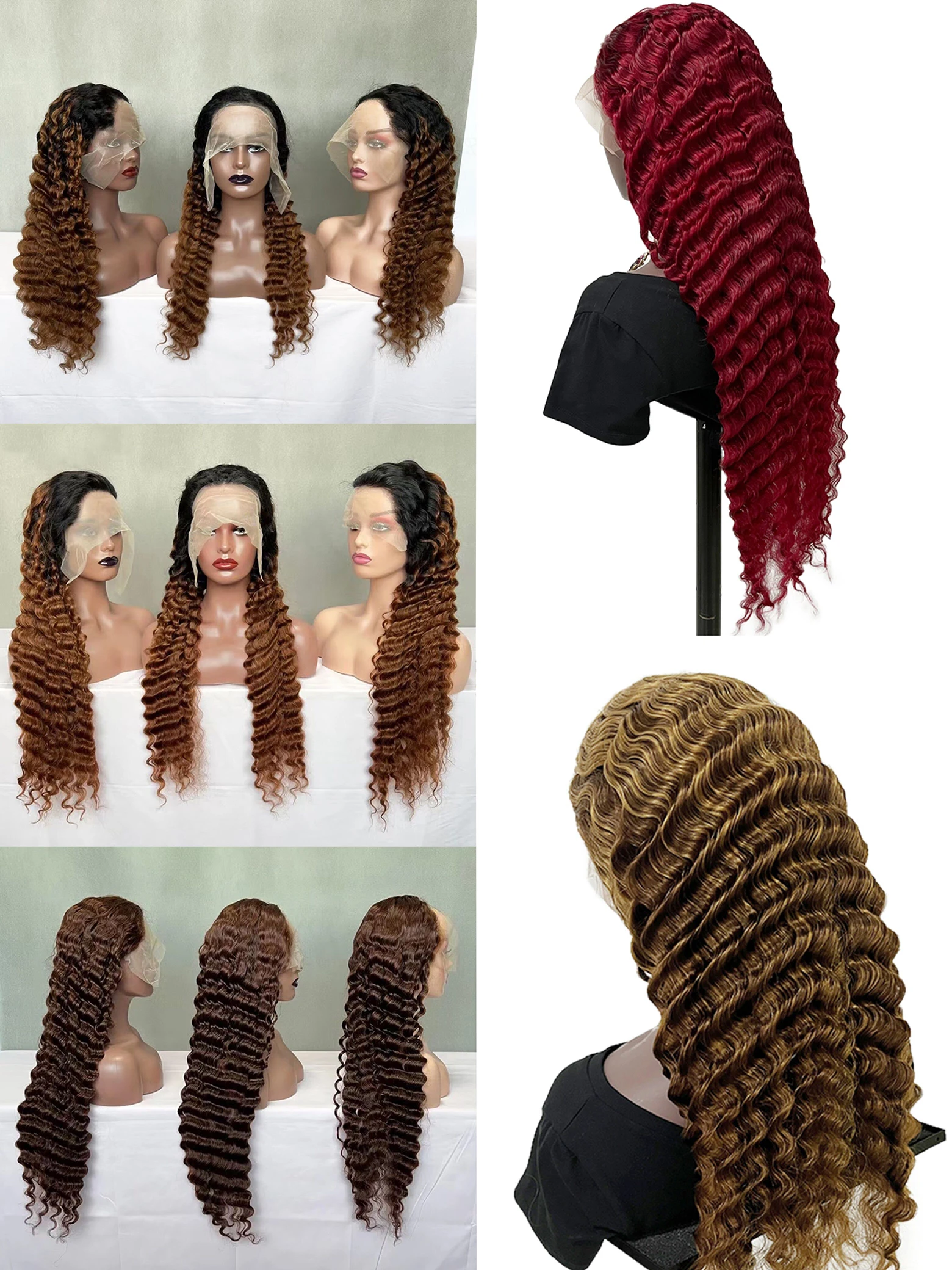 Transparent Real Wigs For Black Women Raw Brazilian Deep Wave 13x4 ...