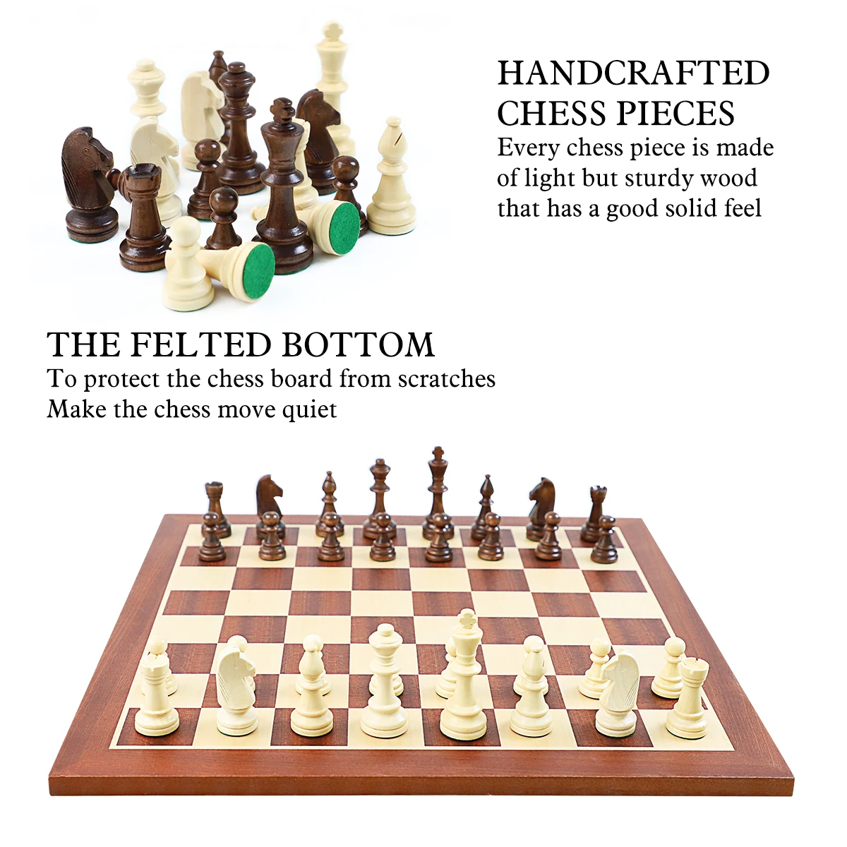 WG-WP38 Poland Wooden Chess Games Chess Pieces Large Chess Pieces Set 3 ...