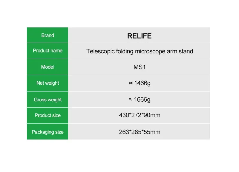 RELIFE MS1 Rotating Microscope Folding Stand Swing Arm Wall-mountable ...