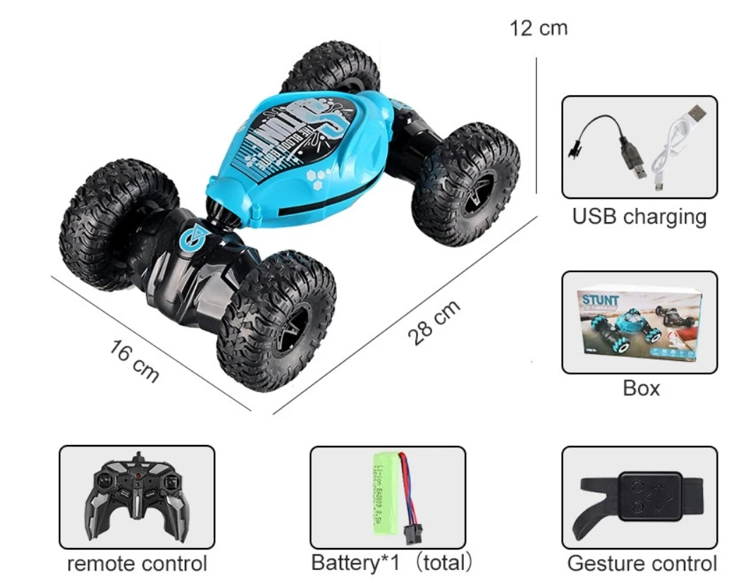 New 4wd Remote Control Car Toy 3 Colors Gesture Control Rc Car 360 ...