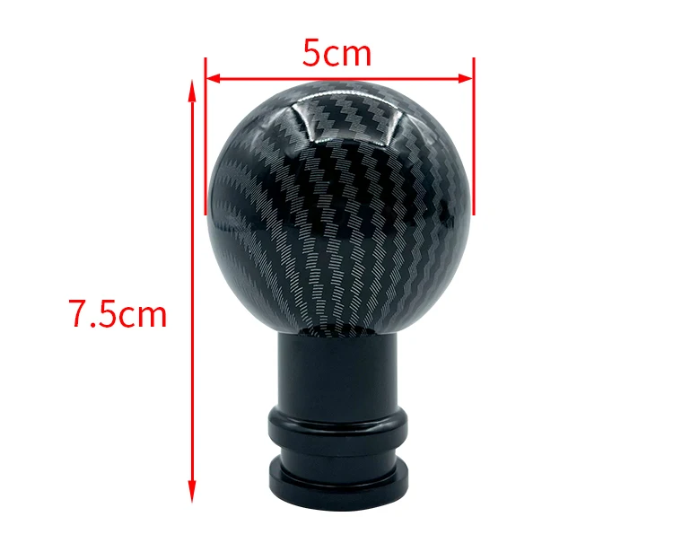 Universal Shift Lever Spherical Carbon Fiber Shift Knob Adapter Kit ...
