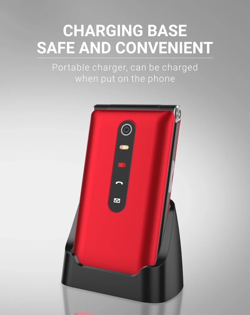 Wholesale Talking Keypad 4g Flip Feature Phone With Sos Gps Wifi Mocor ...