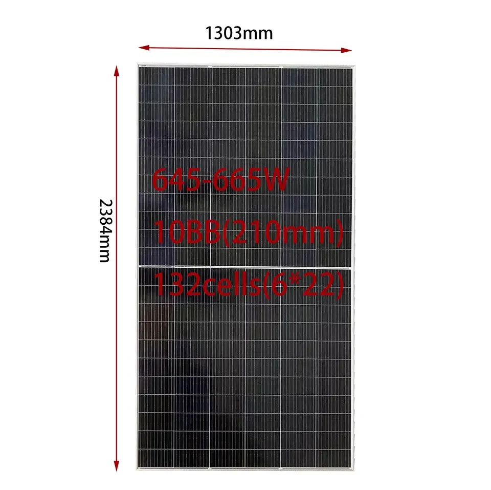 N-type Topcon 680w 700w Bifacial Dual Glass Monocrystalline Module ...