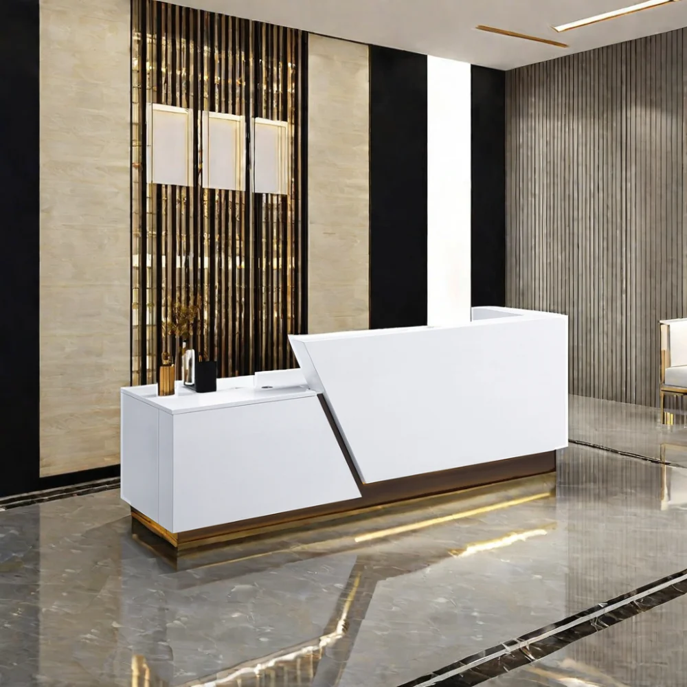 Modern Simple Reception Desk Company Lacquer Bar Front Desk Small Shop ...