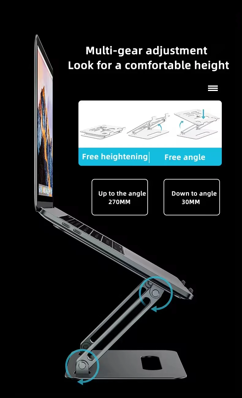 High Quality Portable Ergonomic Laptop Stand Foldable Adjust Aluminum ...