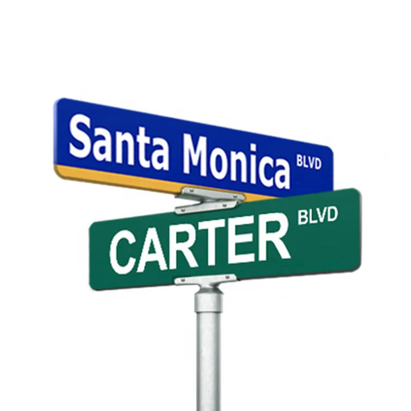 Reflective metal sublimation aluminum green street sign plain blank ...