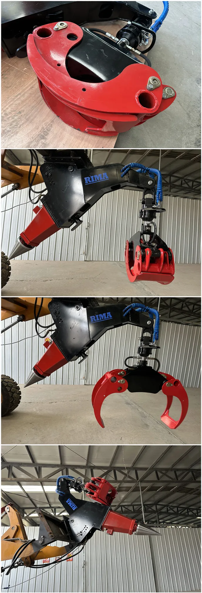 2024 Hydraulic Forestry Machine Grapple Log Splitter Cone Log Splitter ...