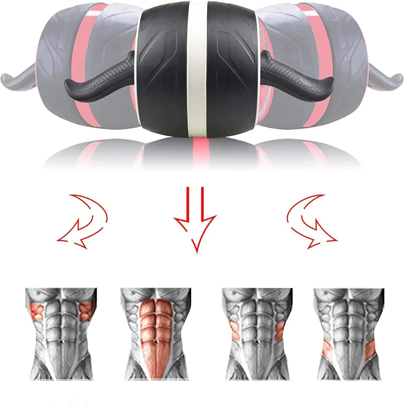 Home Fitness Training Muscles Device Automatic Abdominal Wheels Ab ...