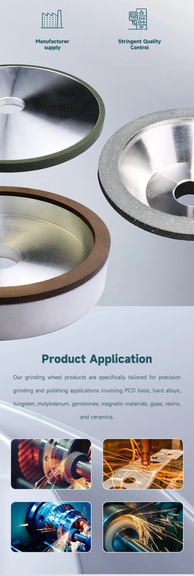 Sml Group 6a2 Diamond Grinding Wheel Cbn Vitrified Ceramic Bond Golden ...