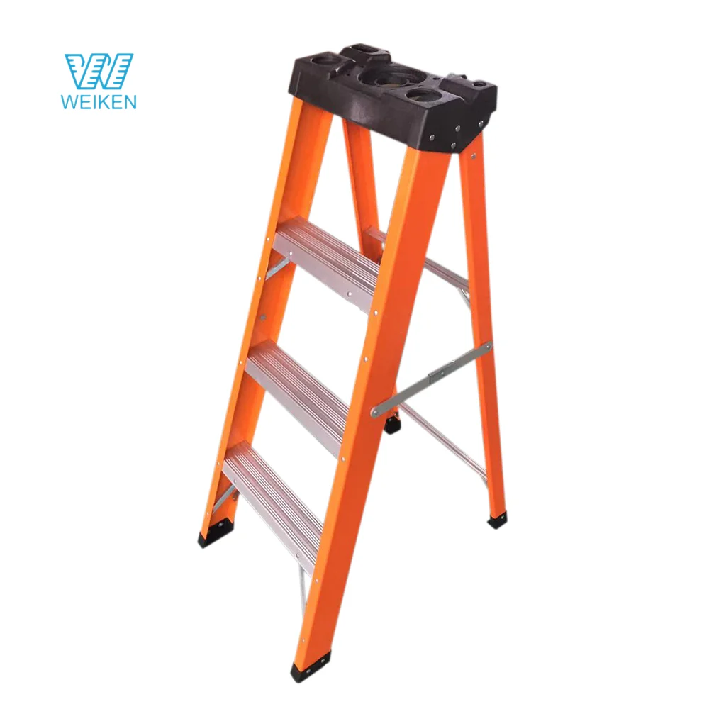 WEIKEN Hot Sale FRP Material Aluminum Step Ladders A-Type Insulation ...