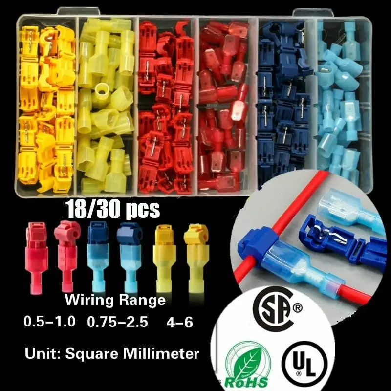 100pcs Set Scotch Lock Quick Splice Connector Terminals Assortment Kit ...