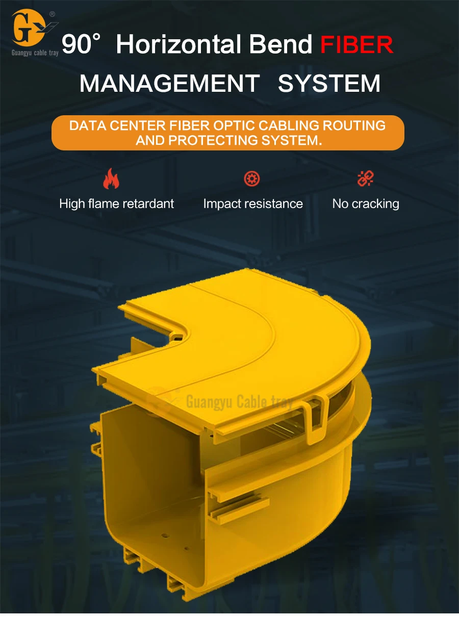 Guangyu 5g Idc Data Center Plastic Pvc Abs Fiber Optic Raceway Duct 240mm Horizontal Bend - Buy ...